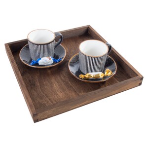 Square Wooden Snack Tray | Finished With Woodedoo Dark Oak Stain | 3 ...