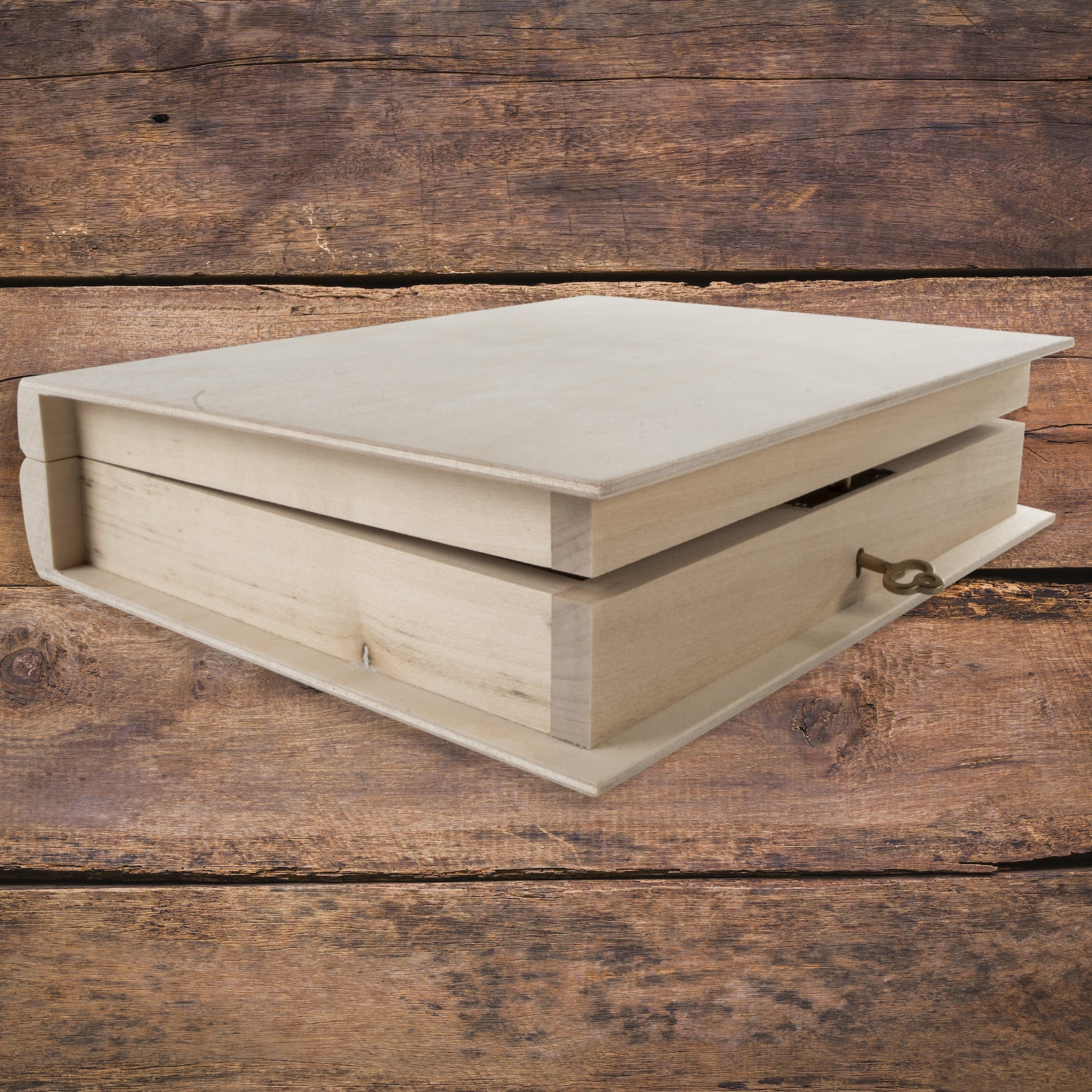 Wooden Book Shaped Lockable With Key Storage Box Trinket - Etsy UK