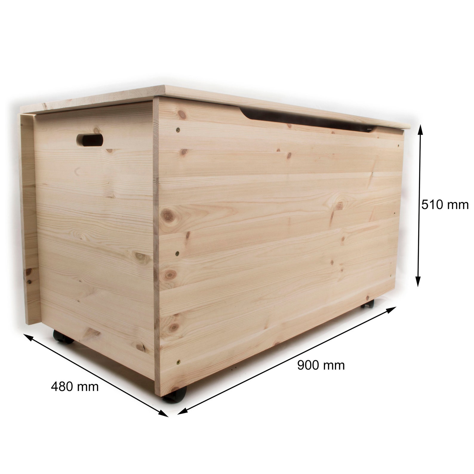Extra Large Wooden Decorative Storage Chest Bedding Trunk With Hinged ...