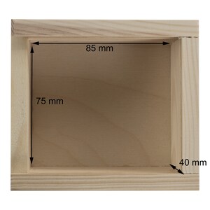 Small Tiny Plain Blank Unfinished Wooden Storage Box With Sliding Lid ...