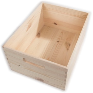 Large Plain Wooden Open Box | 33x25x15 Cm | Natural Pine Display ...