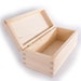Wooden Oblong Box With Hinged Lid | Memory Keepsake Trinket Jewellery ...