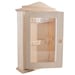 Wooden Key Cabinet Glass Door | 6 Hooks | Wall Mounted Box Key's Rack ...