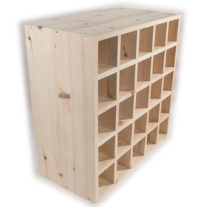 Square Wooden 25 Bottle Wine Rack | Fully Assembled | 52 X 25 X 52 Cm ...