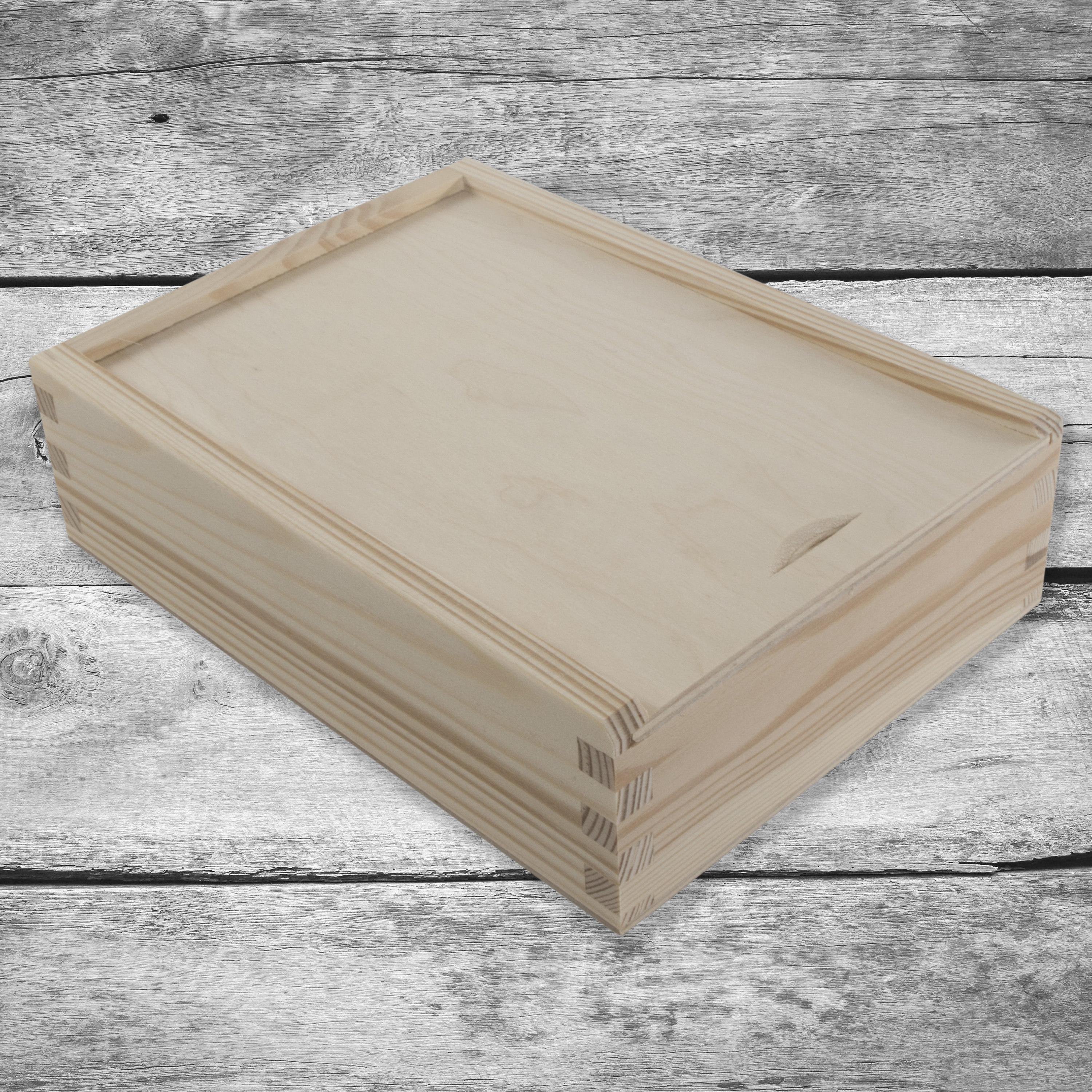 Blank Wooden Sliding Lid Boxes | Small Medium Large | Keepsake Memory ...