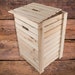 Plain Pinewood Wooden Laundry Bin Basket Storage Box Organiser | Square ...