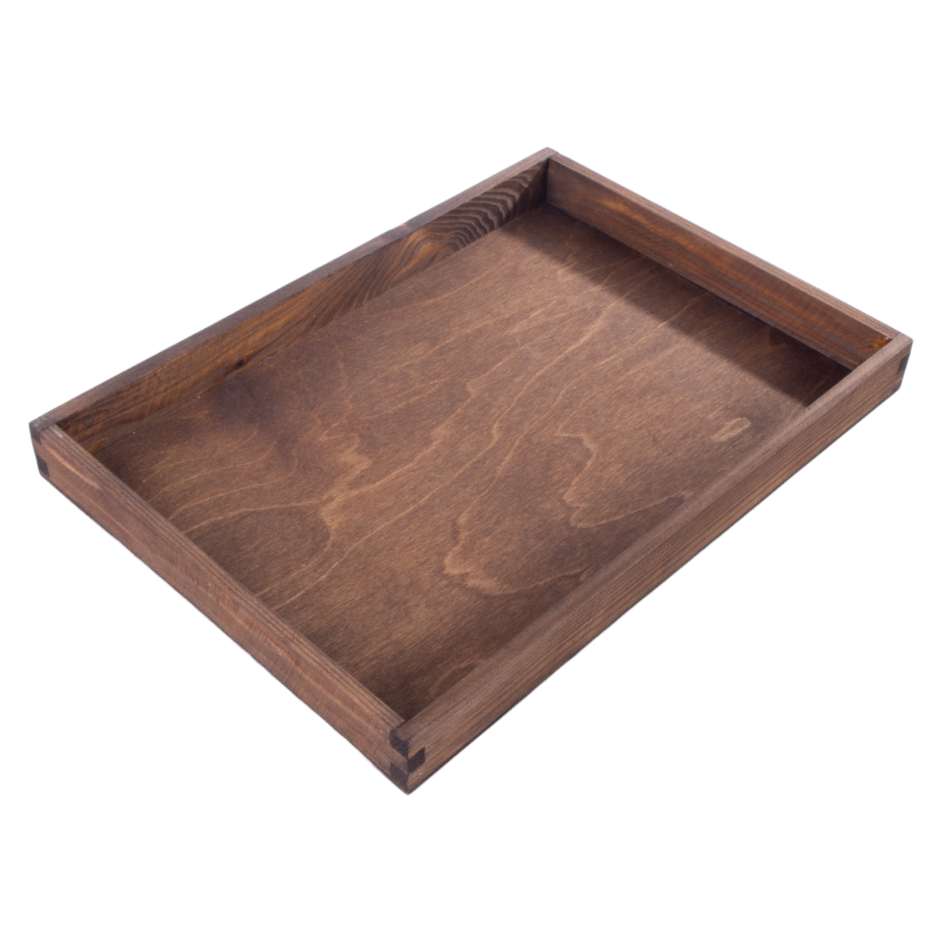 Rectangle Dark Oak Wooden Shallow Tray | Home Decor Pocket Stuff Bits ...