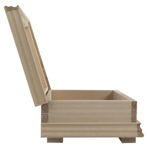 Traditional Style Blank Wooden Boxes With Hinged Lid | Craft Keepsake ...