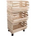 3 Tier Wooden Vegetable Food Storage Rack Trolley Storage Crate With ...
