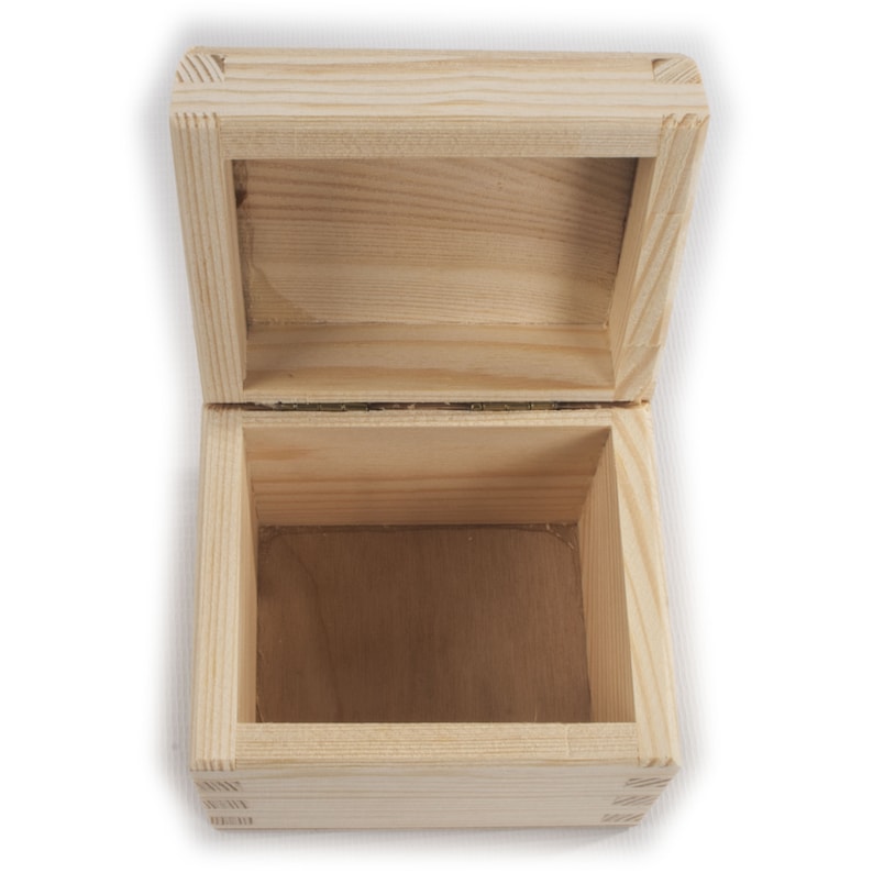 Plain Blank Wooden Small Storage Cube Box With Lid Trinket - Etsy UK