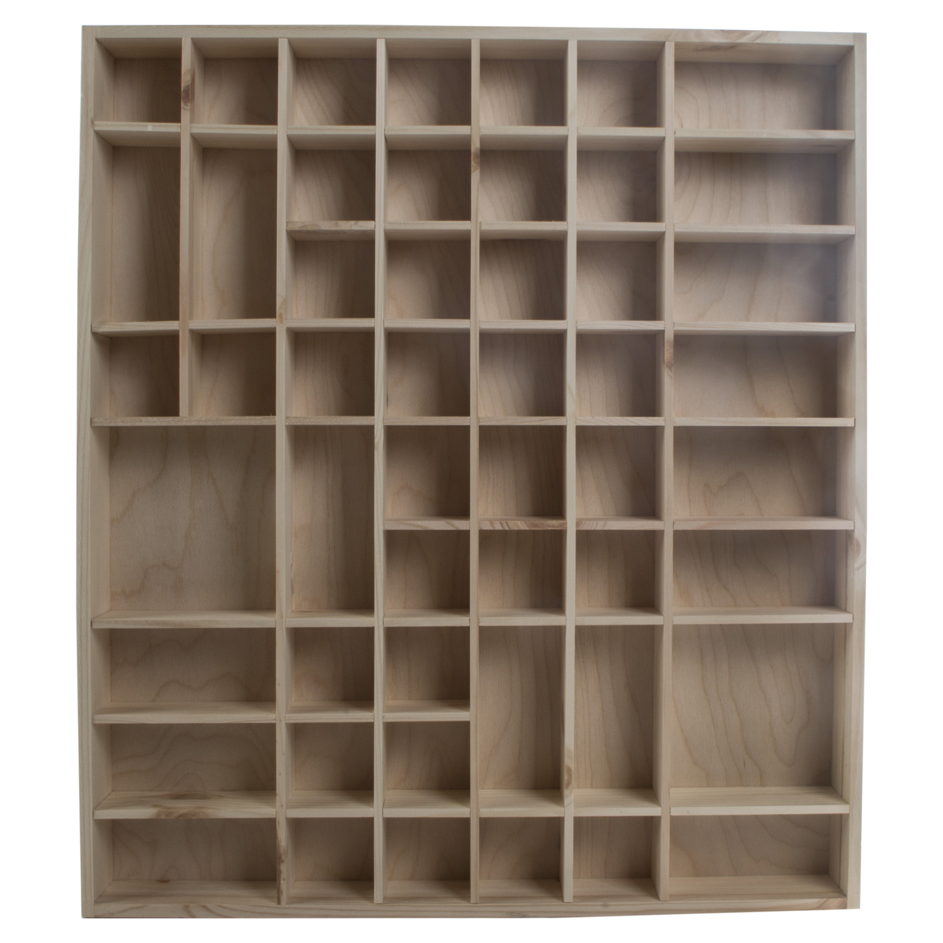 Large Wooden Trinket Display Shelf 51 Compartments Wall - Etsy UK
