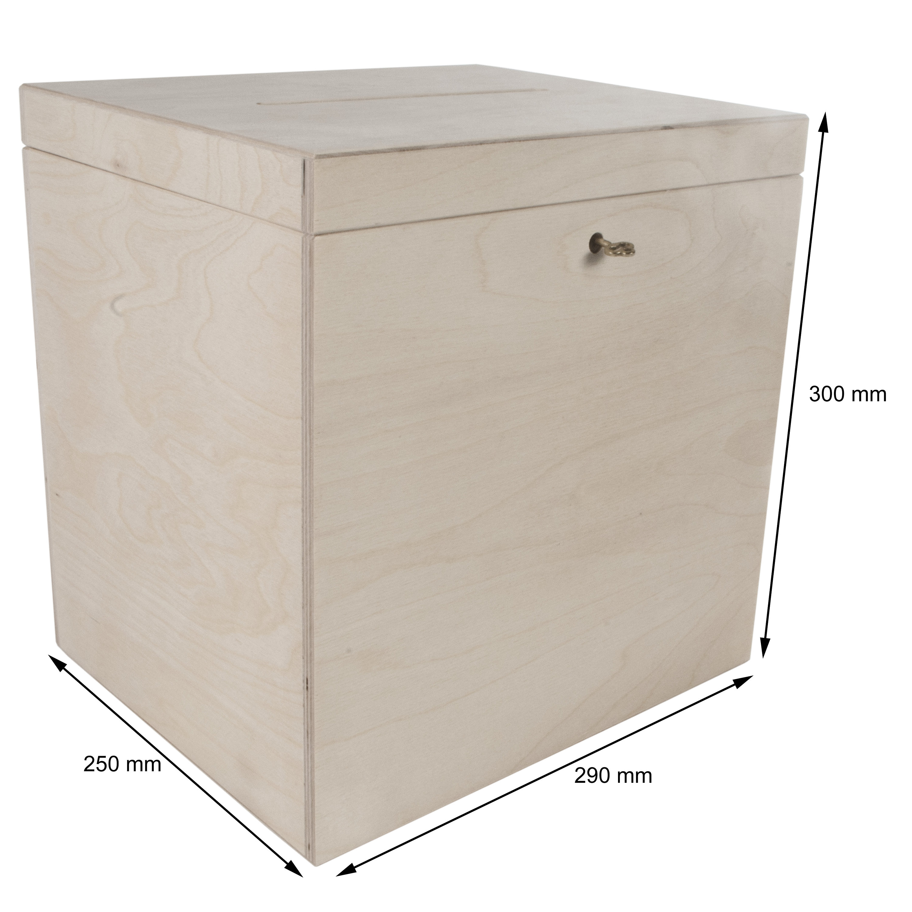 Wooden Wedding Guest Wish Post Box With Slot | 3 Sizes | Wishing Well ...