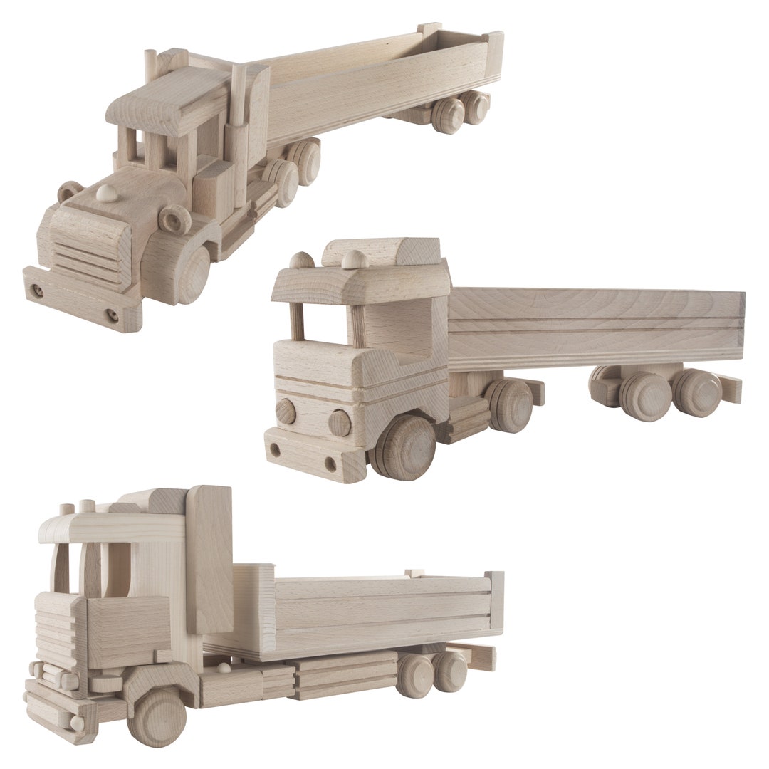 Wooden Transport Vehicles Lorry Truck HGV | Handmade Toy | Plain ...