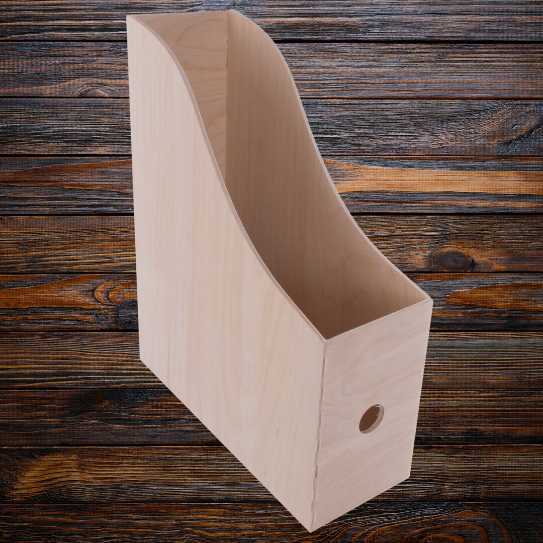 Wooden A4 Documents Organiser Paper File Standing Rack Holder Magazine ...