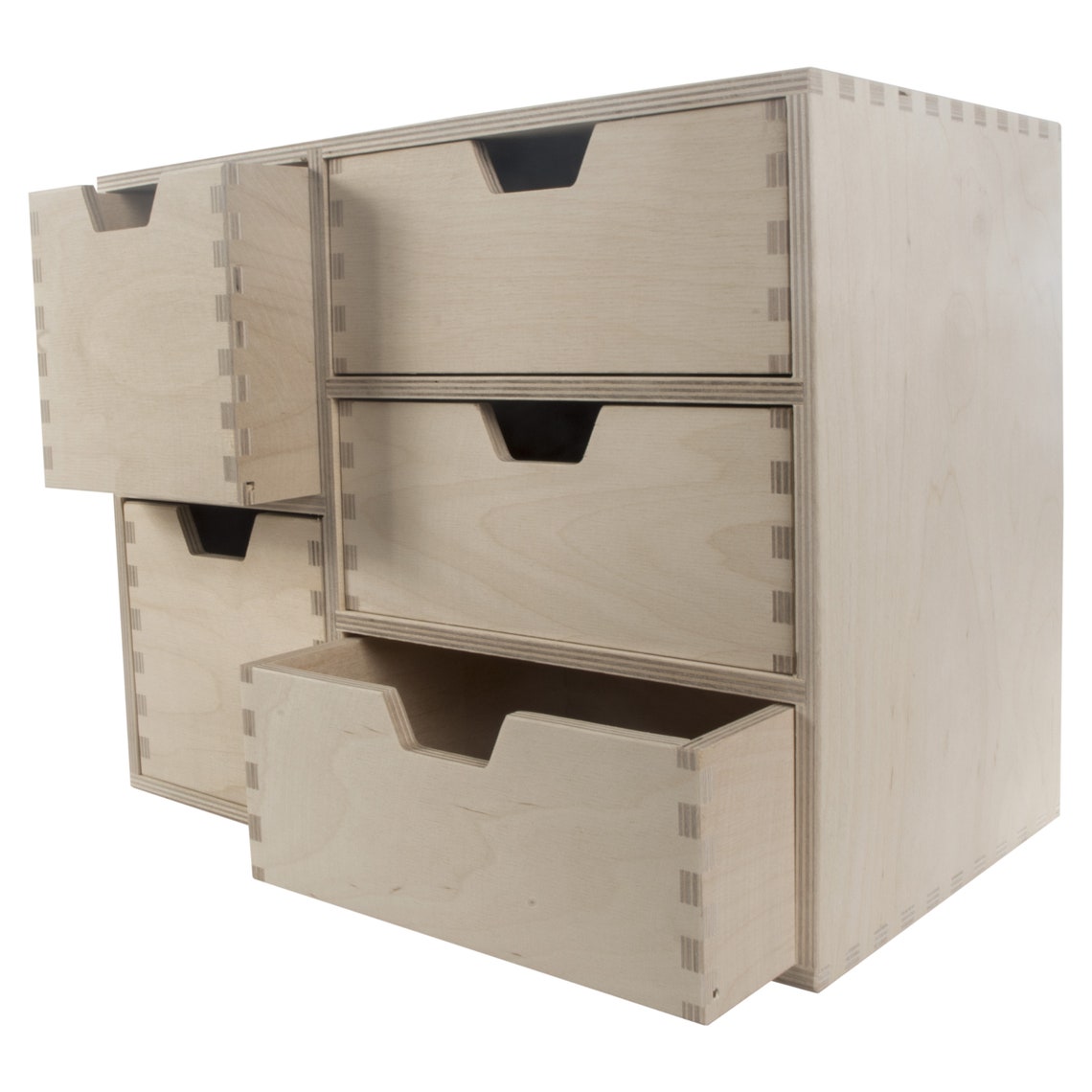 Wooden Mini Chest of 5 Drawers Desktop Organiser Cupboard - Etsy