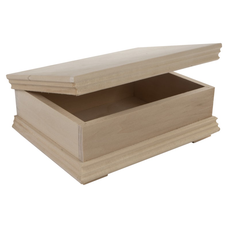 Traditional Style Blank Wooden Boxes With Hinged Lid Craft - Etsy UK