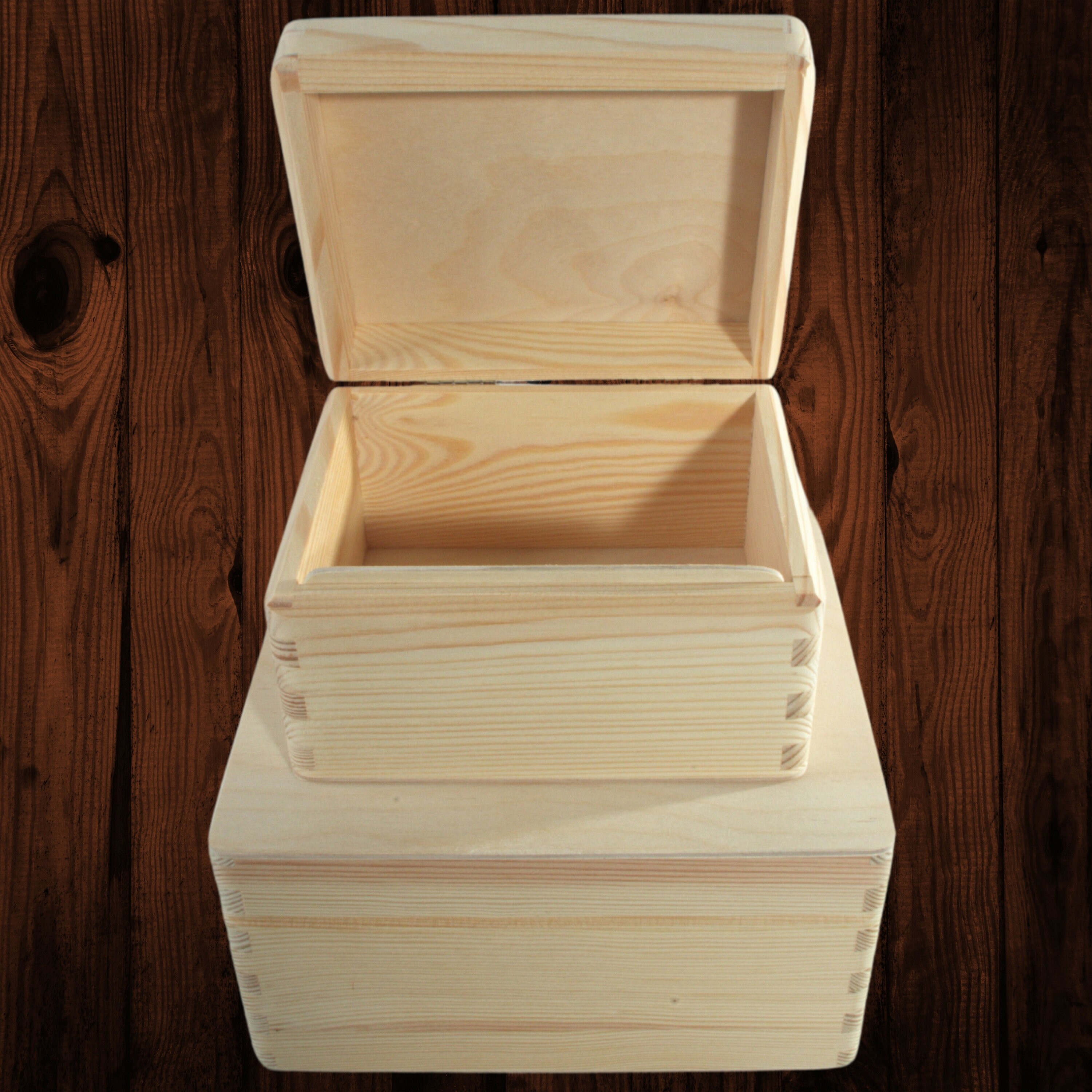 Decorative Wooden Storage Boxes With Lid | 2 Sizes | Lipped Rabbet ...
