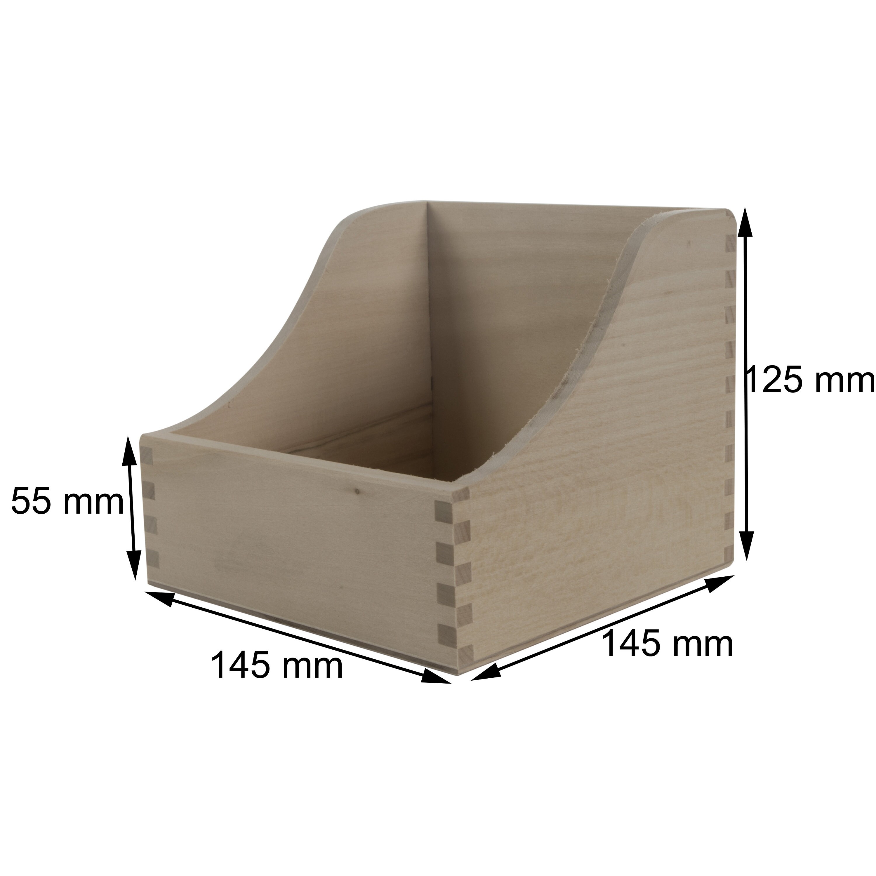 Small Cube No Lid Wooden Box | Irregular Open Top | 14.5 X 14.5 Cm ...