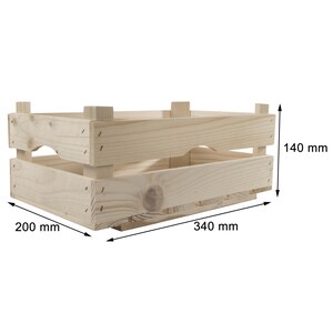 Plain Wooden Crate | Slatted Storage Box Presentation Display Apple ...