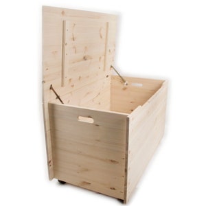 Extra Large Wooden Decorative Storage Chest Bedding Trunk With Hinged ...