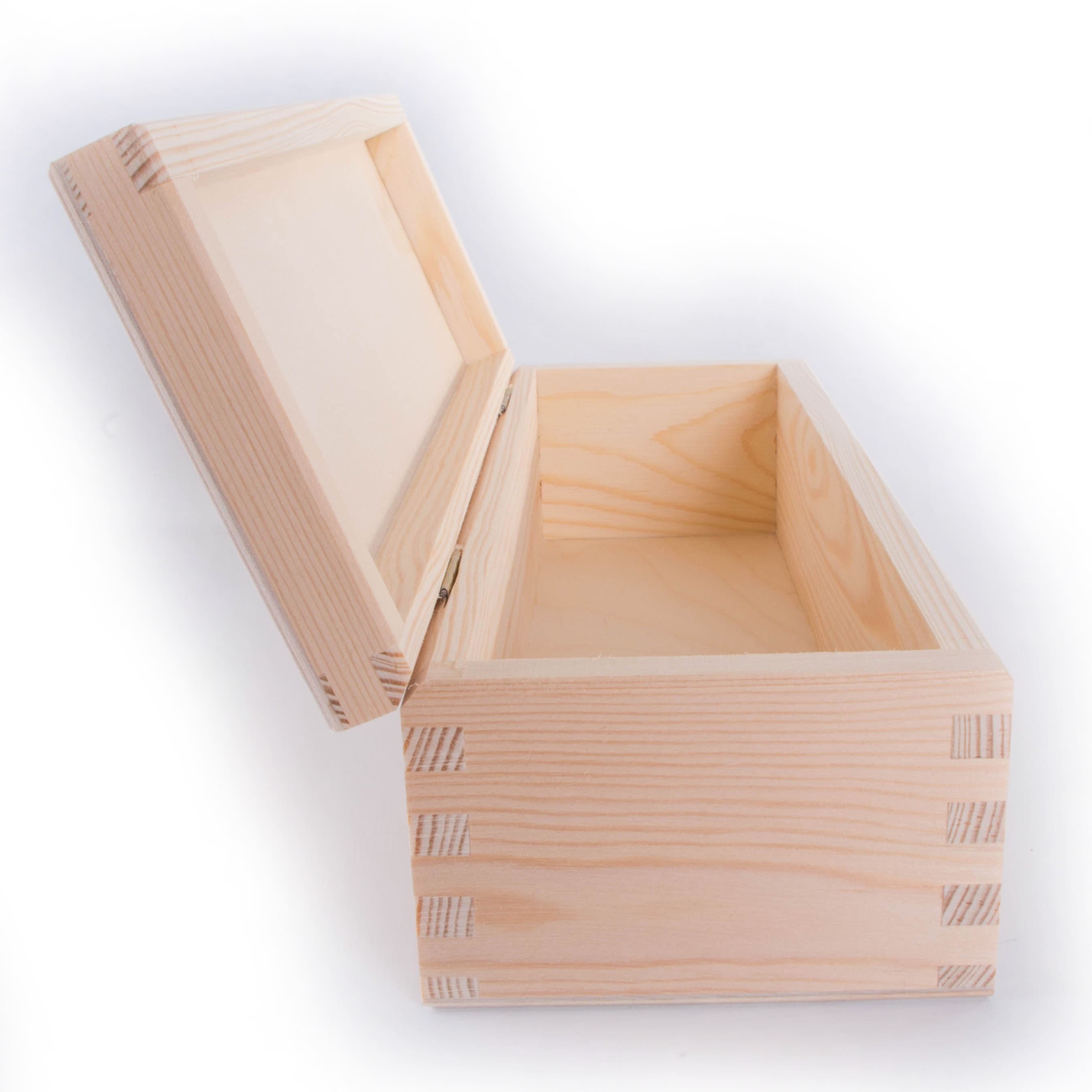 Wooden Oblong Box With Hinged Lid Memory Keepsake Trinket - Etsy UK