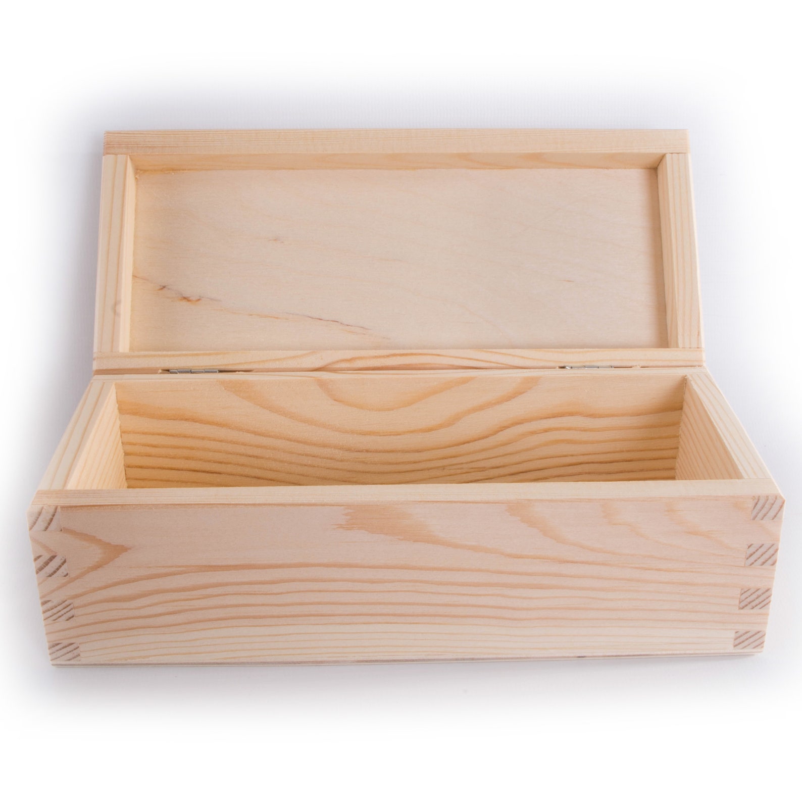 Wooden Oblong Box With Hinged Lid Memory Keepsake Trinket - Etsy UK