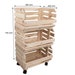 3 Tier Wooden Vegetable Food Storage Rack Trolley Storage Crate With ...