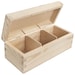 Plain Wooden Small 3 Compartments Storage Box With Lid - Etsy