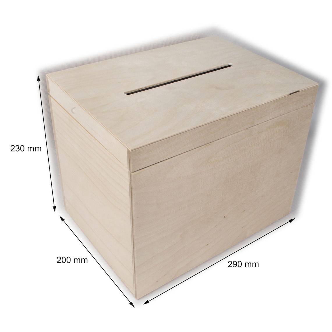 Wooden Wedding Guest Wish Post Box With Slot | 3 Sizes | Wishing Well ...