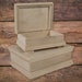 Traditional Style Blank Wooden Boxes With Hinged Lid | Craft Keepsake ...