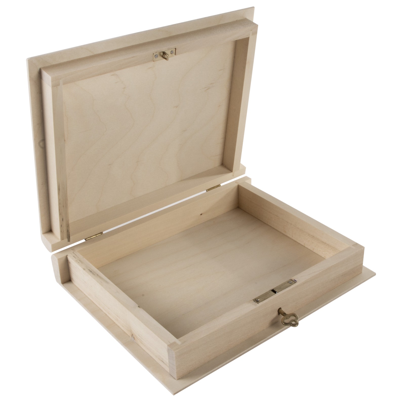 Wooden Book Shaped Lockable With Key Storage Box Trinket - Etsy UK