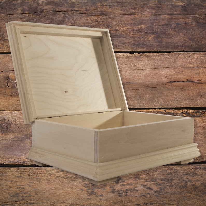 Traditional Style Blank Wooden Boxes With Hinged Lid Craft - Etsy UK