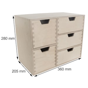 Wooden Drawer Boxes | Desktop Office Stationery Organisers | Tabletop ...
