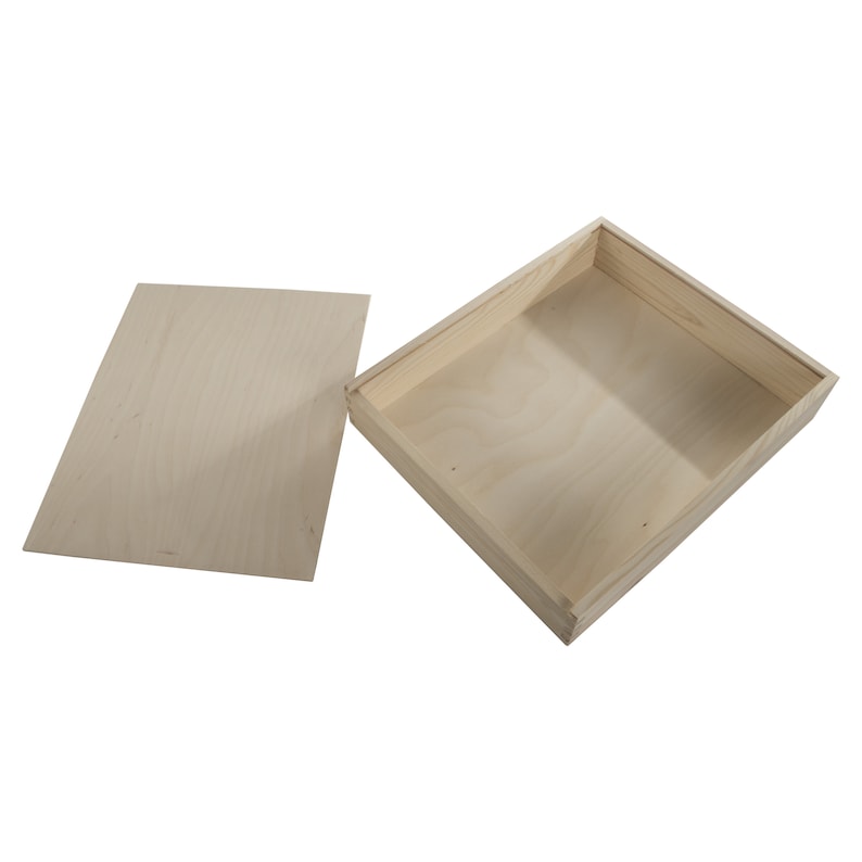 Blank Wooden Sliding Lid Boxes | Small Medium Large | Keepsake Memory ...