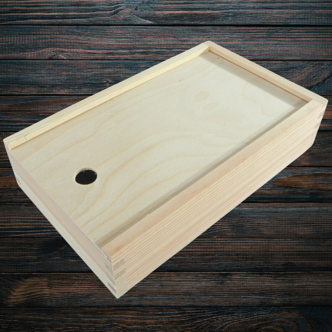 Wooden Crayons Box With Slide Lid | Pencils Desktop Holder Case Storage ...