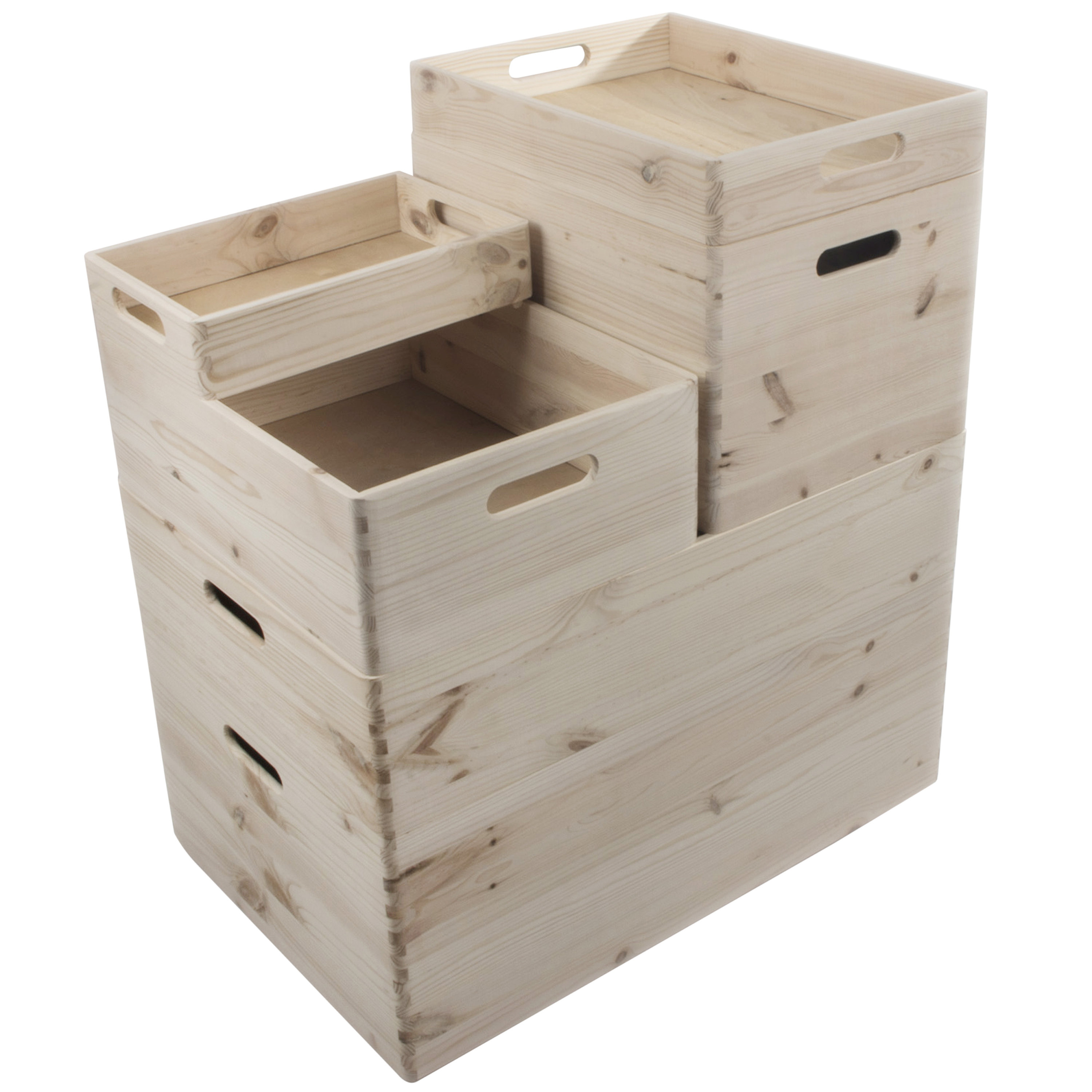 Wooden Stacking Modular Storage Boxes Crates | Make Your Own ...