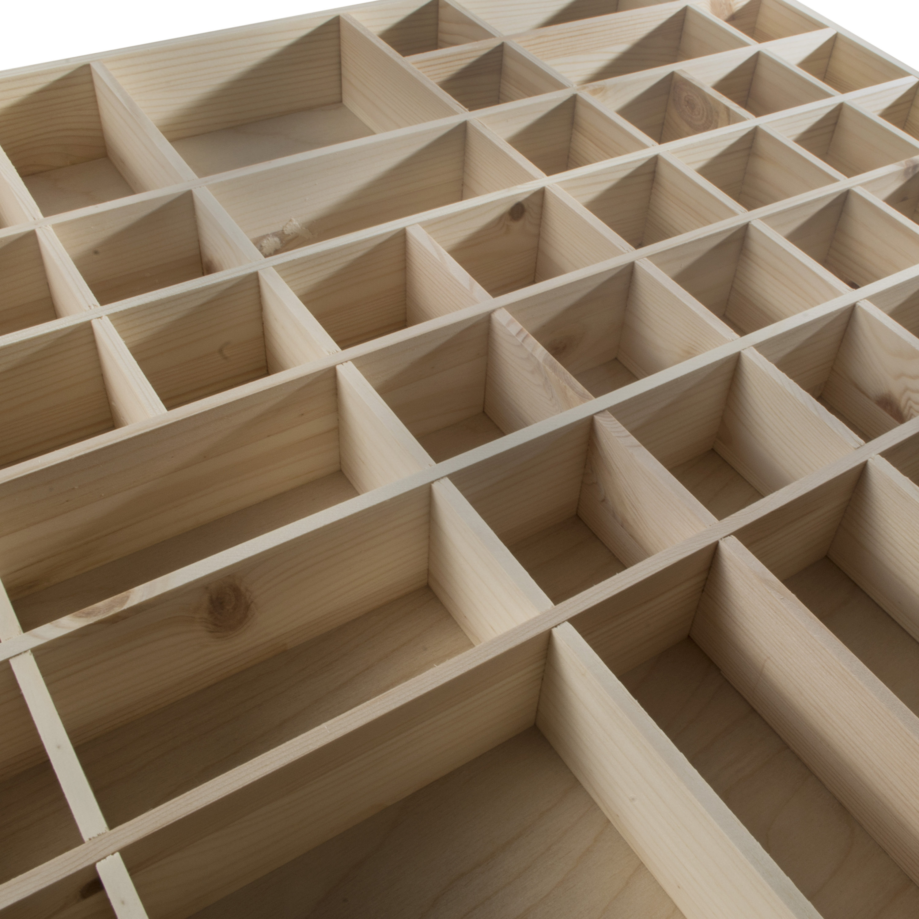 Large Wooden Trinket Display Shelf 51 Compartments Wall - Etsy UK