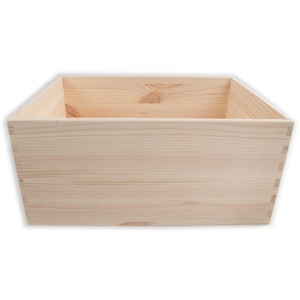 Large Plain Wooden Open Box | 33x25x15 Cm | Natural Pine Display ...