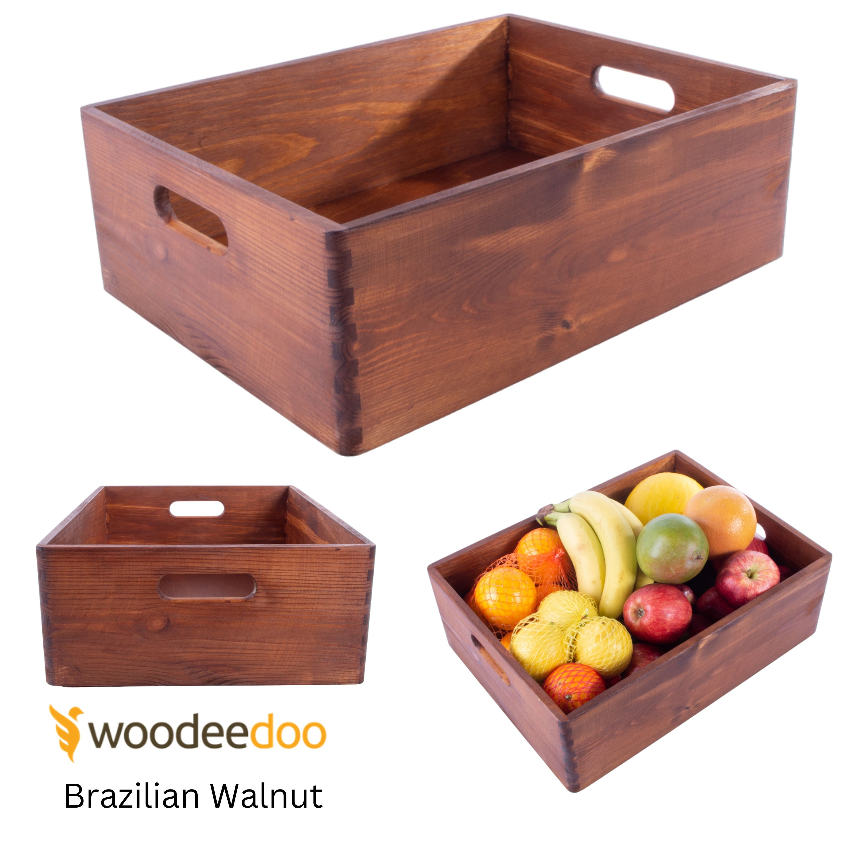 Wooden Stacking Open Storage Boxes | Choice of Sizes | 80 Colours ...