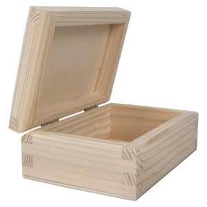 Xsmall Plain Wooden Box | 12x8.5x4 Cm | Trinket Jewellery Storage Gift ...