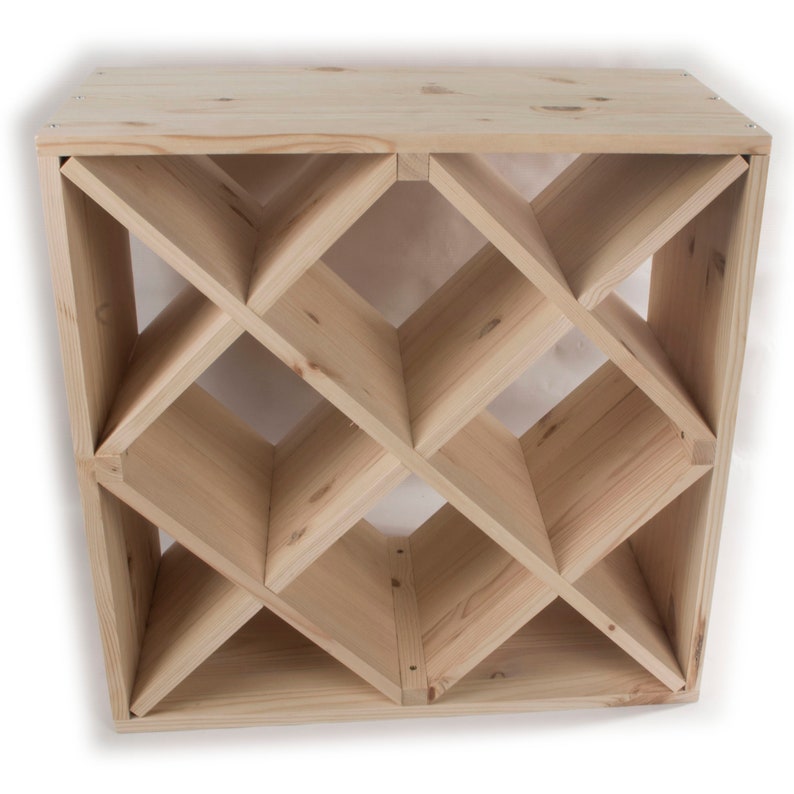 Square Wooden 24 Bottle Wine Rack 52 X 25 X 52 Cm Floor - Etsy UK