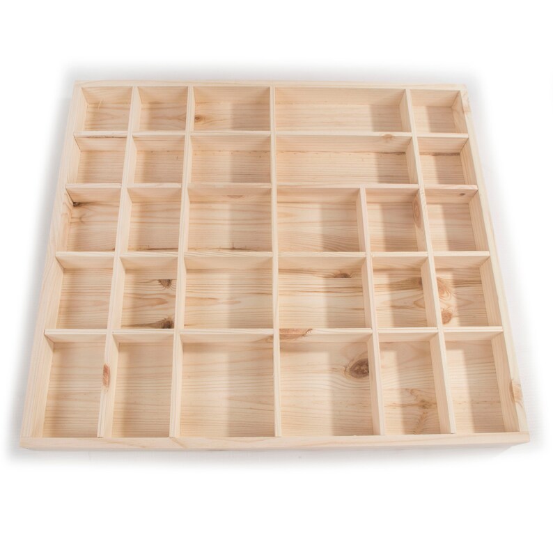 Wooden Trinket Display Shelf 28 Compartments Wall Hanging - Etsy UK