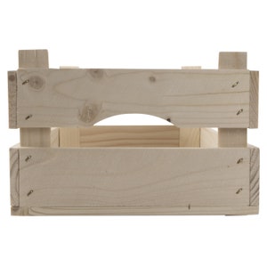 Plain Wooden Crate | Slatted Storage Box Presentation Display Apple ...