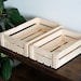 Large Deep Plain Wooden Storage Crate Box | Non-lidded Container ...
