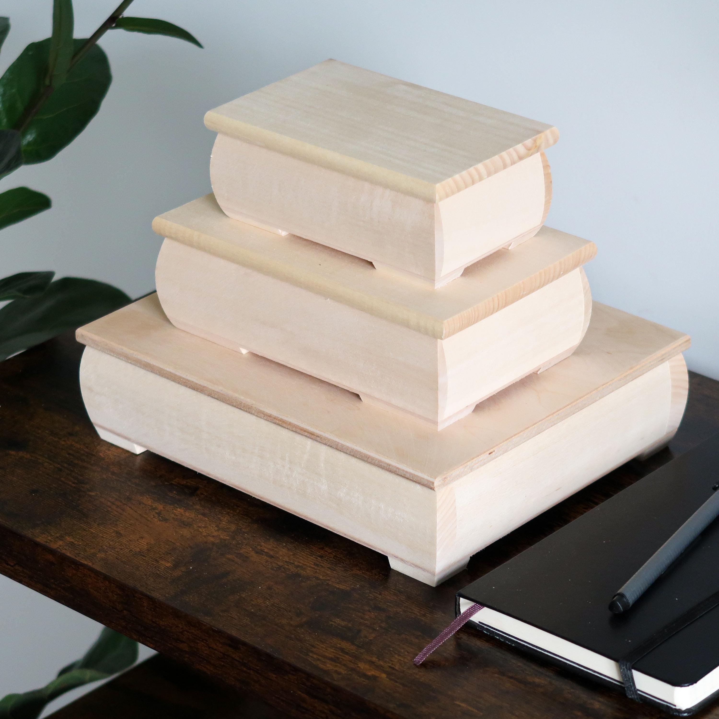 Traditional Style Blank Wooden Boxes | Choice of Sizes | Hinged Lid ...
