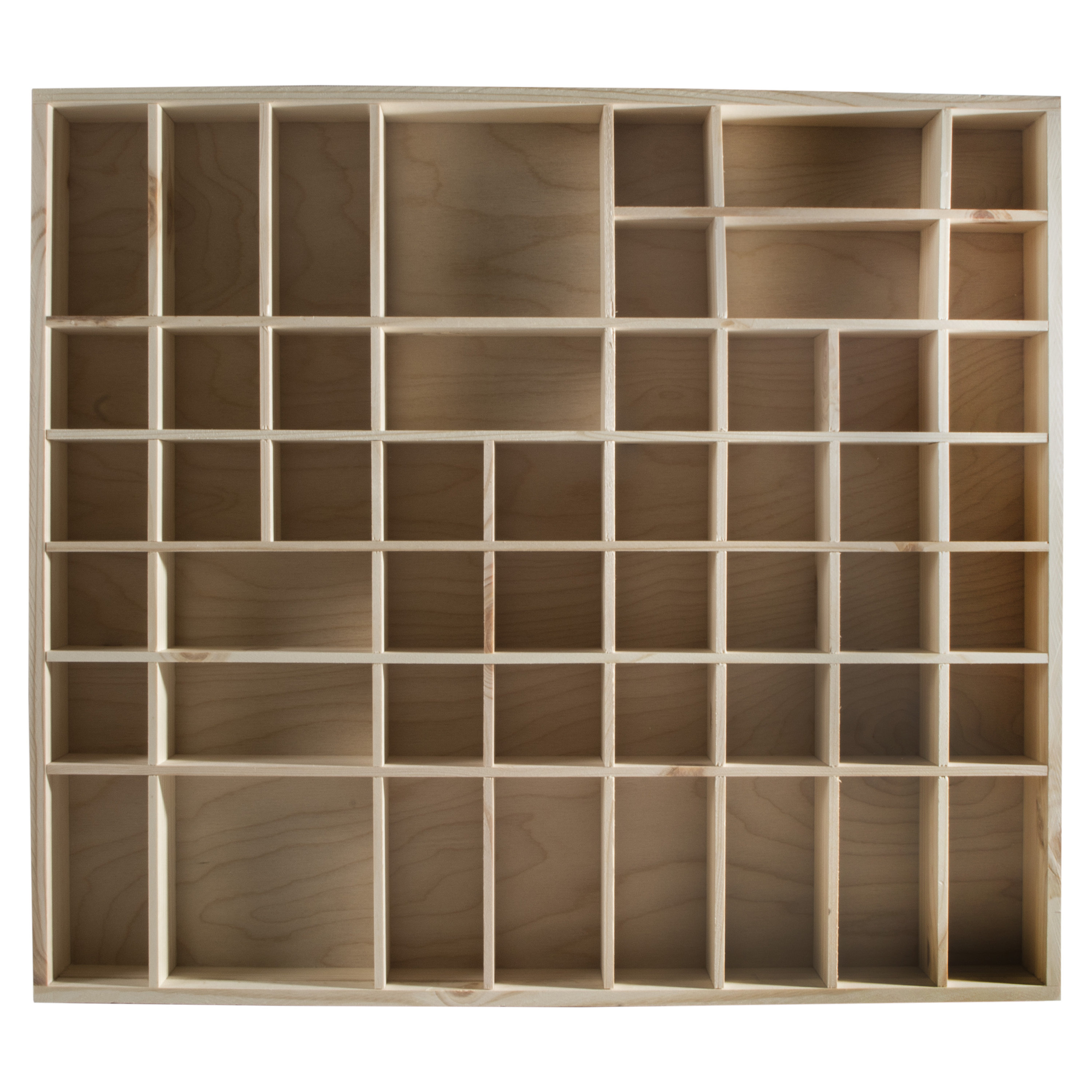 Large Wooden Trinket Display Shelf 51 Compartments Wall - Etsy UK