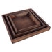 Square Wooden Snack Tray | Finished With Woodedoo Dark Oak Stain | 3 ...