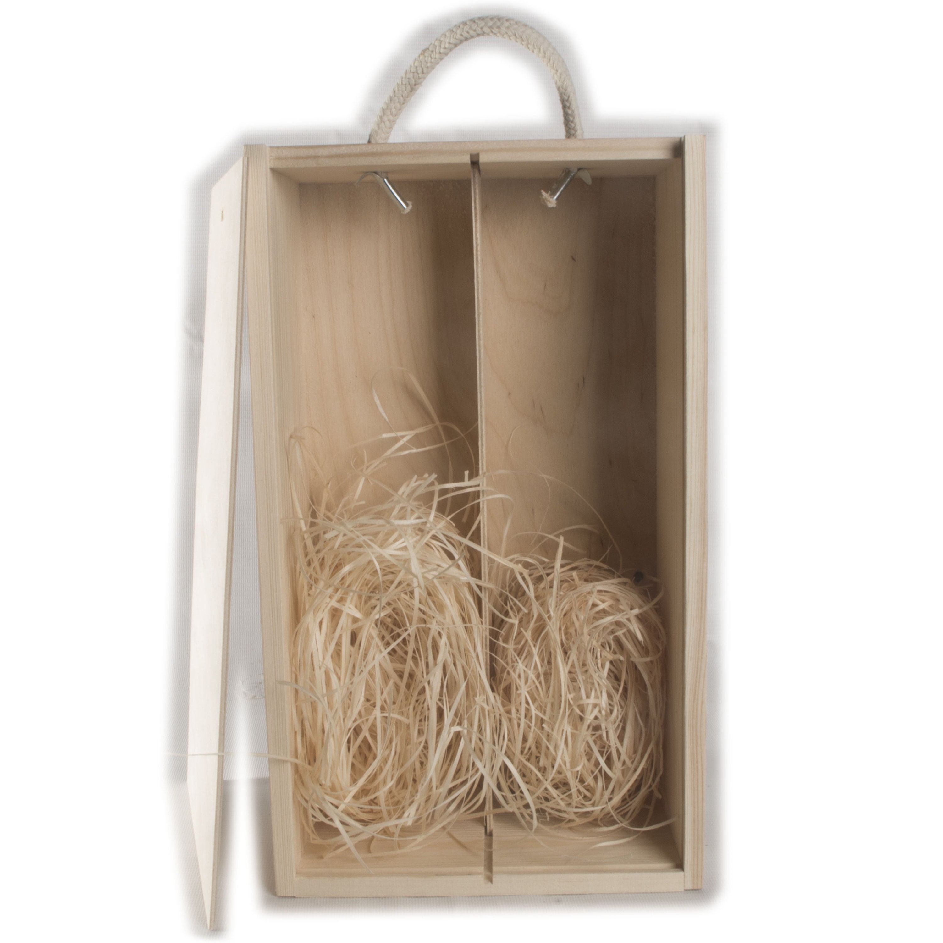 Wooden Wine Box With Sliding Lid | Wine Case Crate | Pre Filled With ...