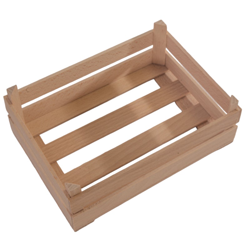 Tiny Extra Small Wooden Crates | Slatted Presentation Display Fruit ...