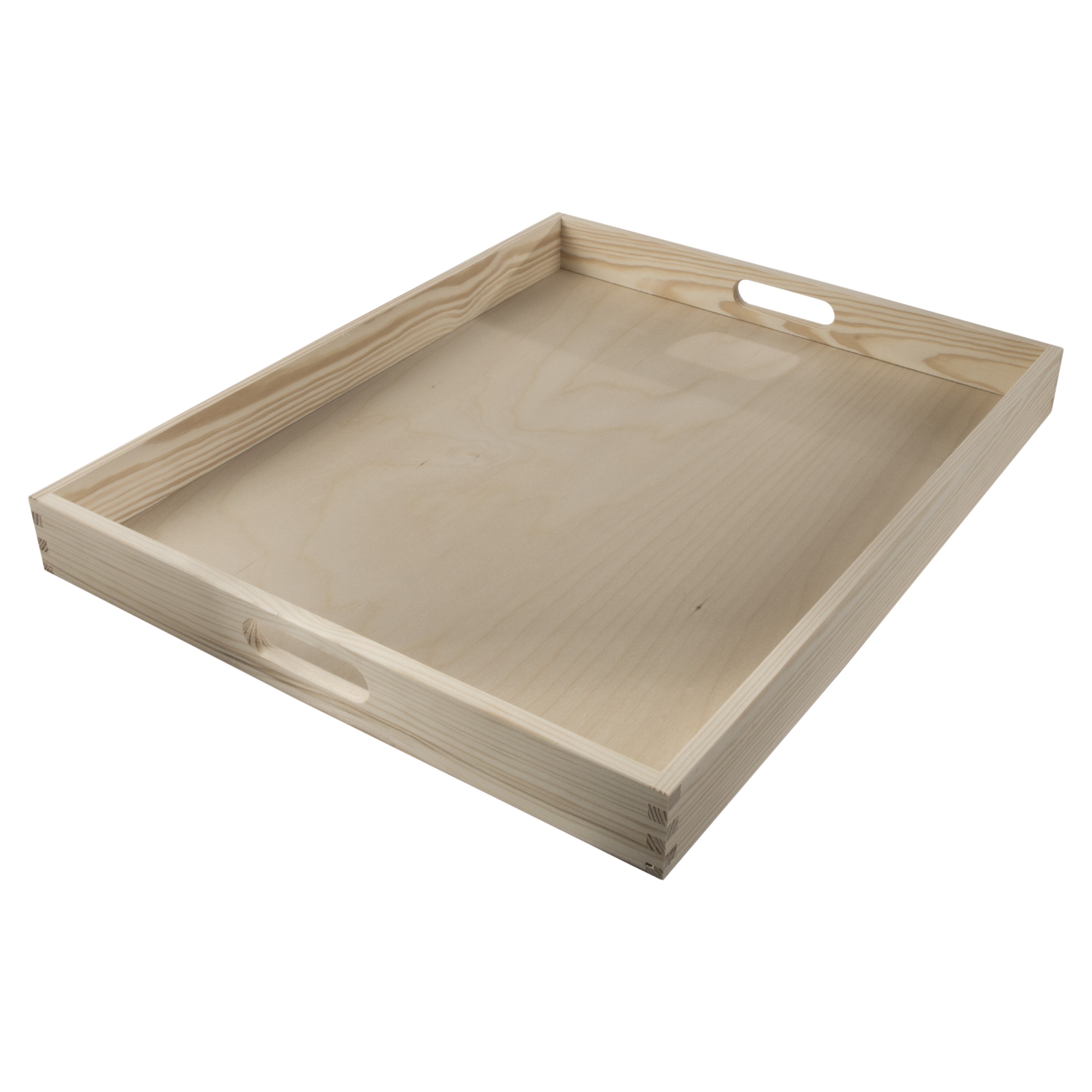 Extra Large Wooden Shallow Serving Tray With Handles 50 X 40 - Etsy